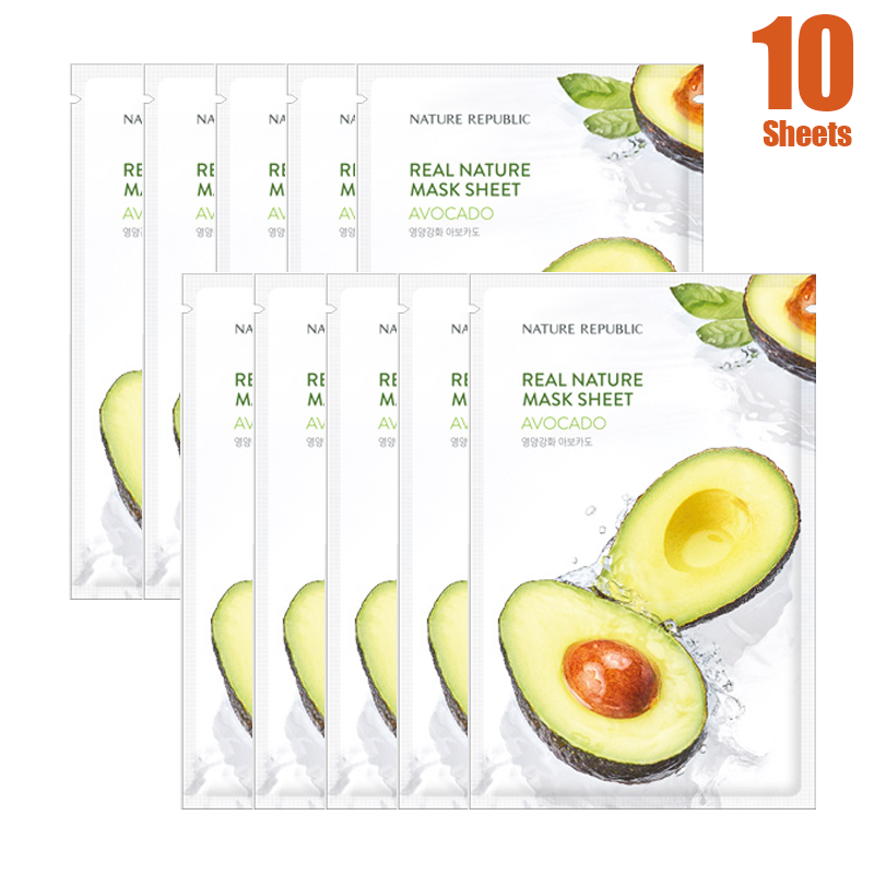 Real Nature Avocado Mask (10 SHEETS) – Nature Republic UK